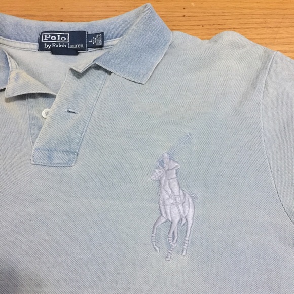 Polo Ralph Lauren | Shirts | Polo Ralph Lauren Faded Washed Blue Shirt ...